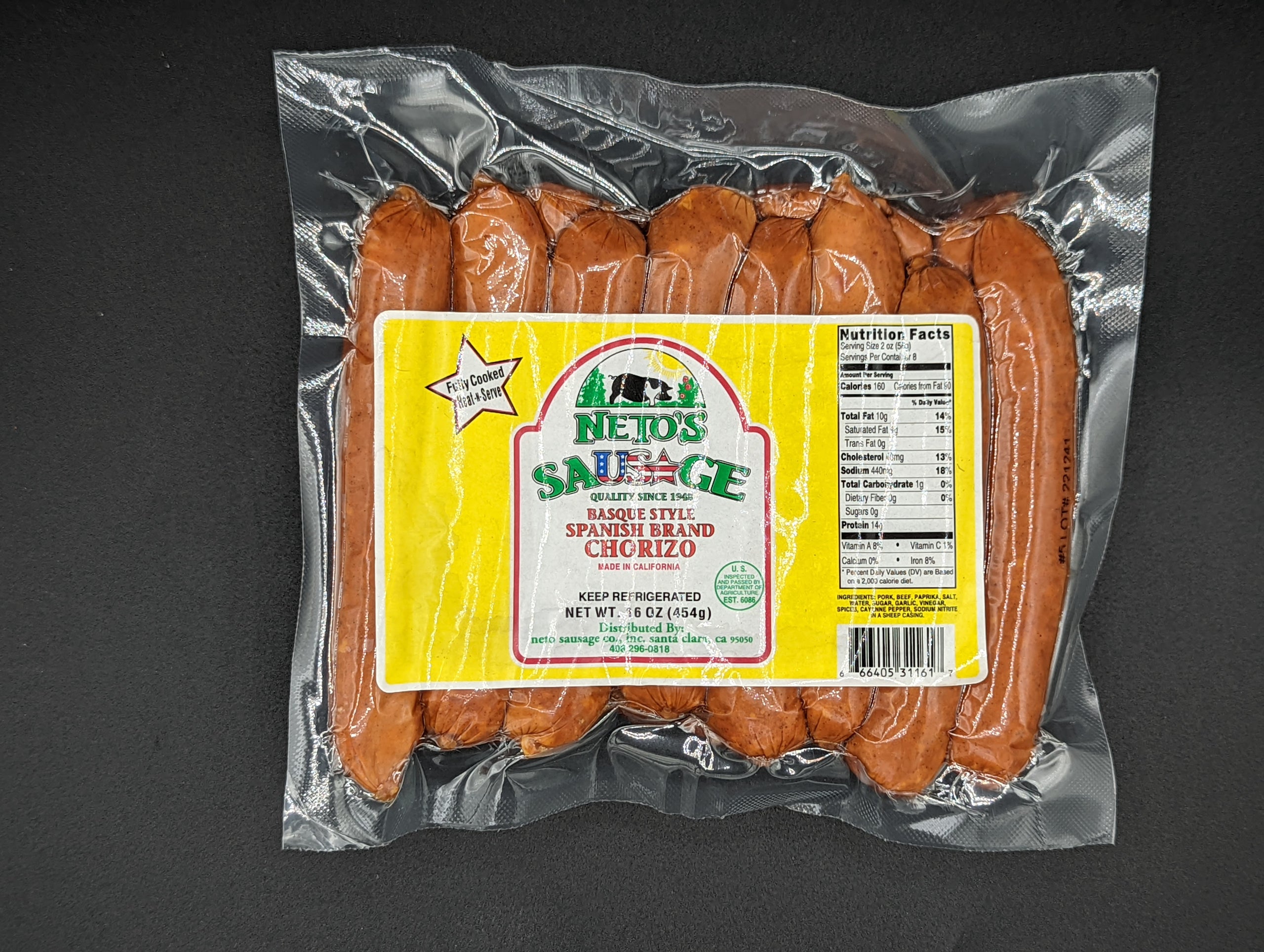 Basque Style Spanish Chorizo Mini Links | Neto Sausage / Santa Cruz ...
