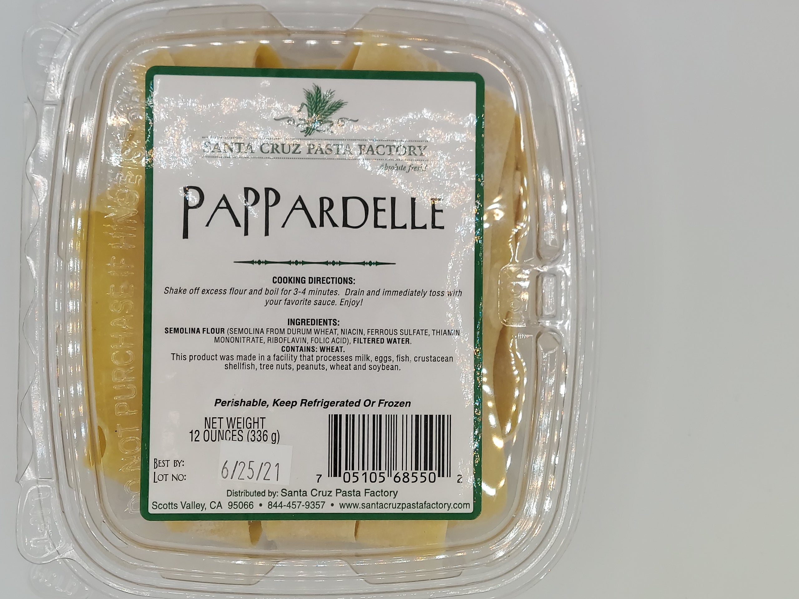 Fresh Pappardelle Pasta | Neto Sausage / Santa Cruz Pasta Factory